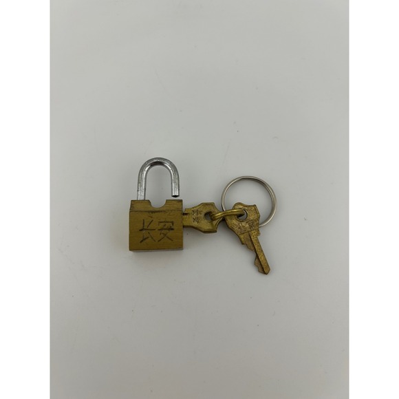 Other | Vintage Brass Padlock With 2 Keys Antique Chinese Lock ...